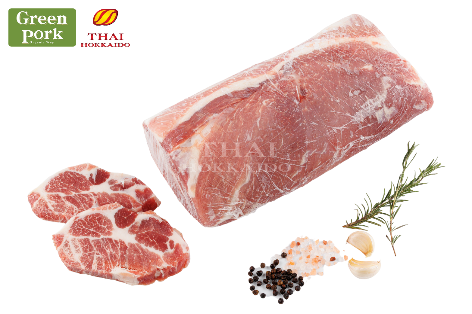 G01-003 Pork Collar (wrapped in film) Green Pork – Thai Hokkaido